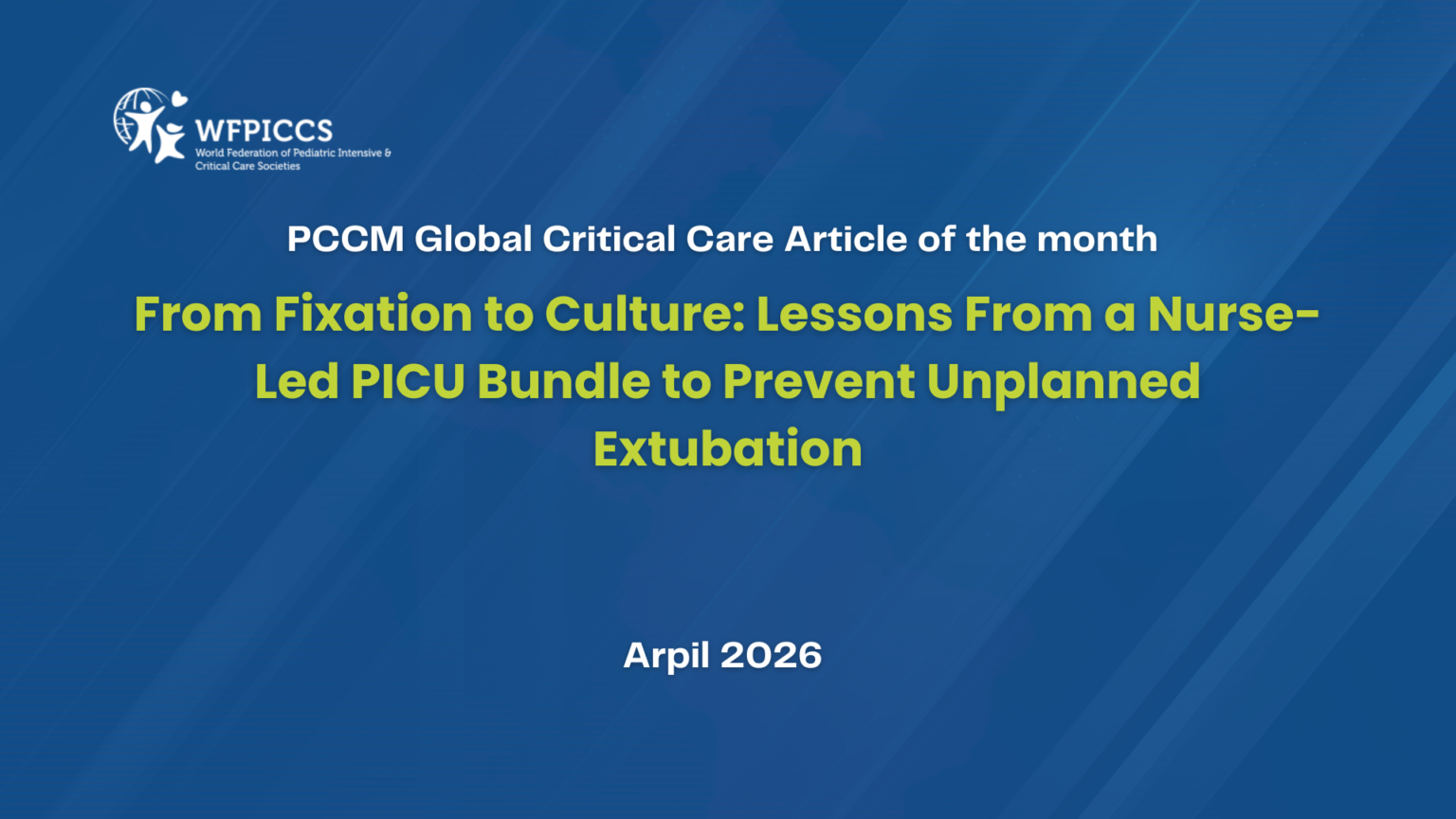 Read the PCCM Global Critical Care Article of the month | April 2026 ...